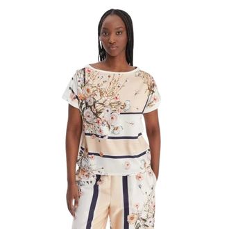 Liu Jo Femme, Tops, Multicolore, Taille: 38 FR T-shirt en jersey de coton