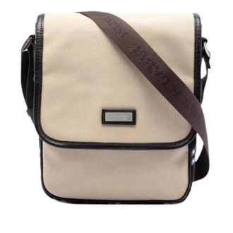 Burberry Sac bandouli&egrave;re en toile Pre-owned - Femme - Pre-owned - Beige - Taille: ONE Size