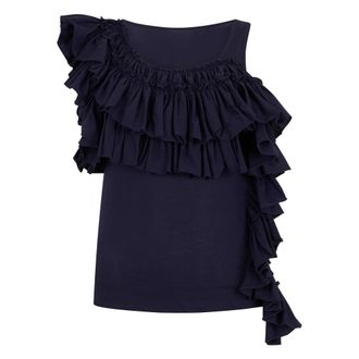 Dries Van Noten Femme, Tops, Bleu, Taille: 38 FR Asymmetric Top