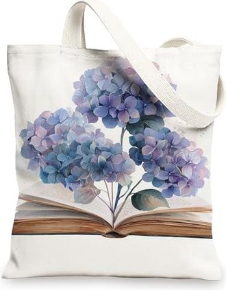 Generic Sacs fourre-tout en toile, motif floral artistique, sacs de courses réutilisables, vintage, légers et lavables, sacs en toile pour salle de sport, voy