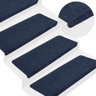 vidaXL Stufenmatten Selbstklebend 30 Stk. Blau 65x24,5x3,5 cm Vidaxl