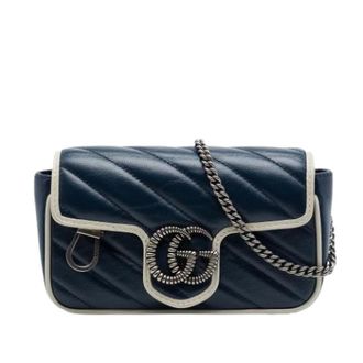 Gucci Sac bandouli&egrave;re vintage doccasion - Femme - Pre-owned - Bleu - Taille: ONE Size