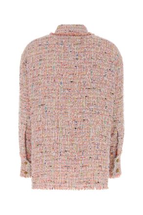 Balmain Womens Multicolor Tweed Shirt Aaa Multicolore Camicie