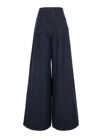 Max Mara Womens Jeans Quatto Blue Cotton