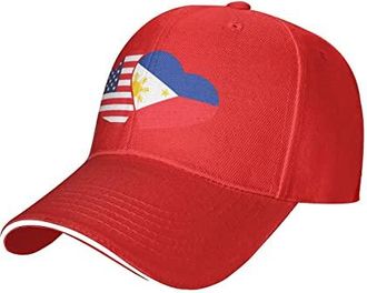 Generic Baseball Casquette Drapeau des Philippines Am&eacute;ricaines R&eacute;glable Sun Protection Casquettes S&eacute;chage Rapide Anti-Soleil Cap pour P&ecirc;che Homme Entra&icirc;nement