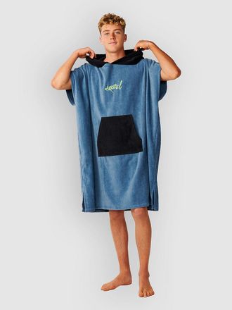 Rip Curl Logo Hooded Poncho de surf bleu