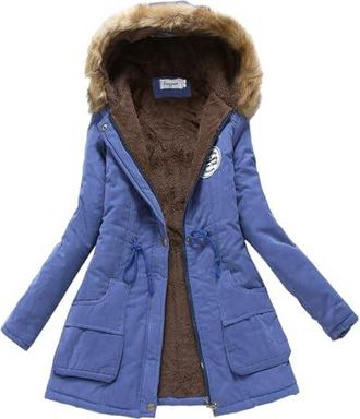 Generic Vestes chaudes et &eacute;paisses pour femmes, manteau dhiver en polaire doubl&eacute; &agrave; la mode, manteau &agrave; capuche, v&ecirc;tements dext&eacute;rieur 2026, noir fonc&eacute;, XXL