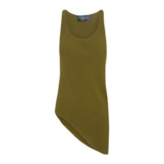 Cortana Georgia- Top aus Moosgr&uuml;n Seide - - Tops - Damen - Gr&uuml;n - XL