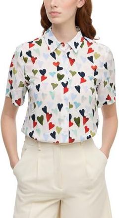 Eterna Femme Chemisier Regular FIT 1/2 Blanc/Multicolore 42_D_1/2