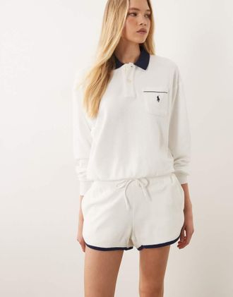 Polo Ralph Lauren Gestrickte Sport-Shorts in Wei&szlig;