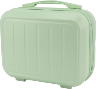 Generic 14-Zoll-Kosmetiktasche, ABS-Make-up-Tasche f&uuml;r Damen-Reise-Toilettenartikel, Stilvolles, Modernes Design mit Mehreren F&auml;chern (Avocadogr&uuml;n)