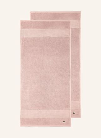 Lacoste G&auml;stetuch 2er Set Llecroco rosa
