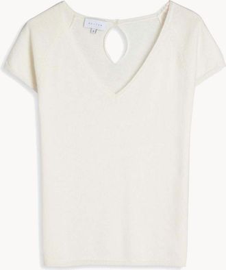 Kujten Pull cachemire col V manches courtes - Pull Fiona