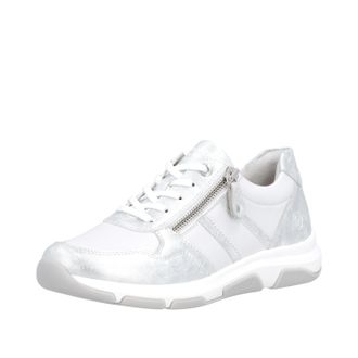 Remonte Keilsneaker REMONTE, Damen, Gr. 36, wei&szlig;, ice, Lederimitat, metallic, Schuhe, Schn&uuml;rschuh, Halbschuh, Freizeitsneaker in veganer Verarbeitung