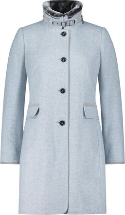 Gil Bret Damen Wollmantel mit Stehkragen 46, Light Turquiose Melange