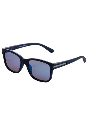Man's World Sonnenbrille MANS WORLD, Herren, marine, verspiegelt, Sonnenbrillen Sonnenbrille, sportlich-modischer Stil, Trapez-Vollrandrahmen, Filterkategorie 3