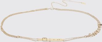 Chlo&eacute; Ceinture cha&icirc;ne r&eacute;glable en laiton dor&eacute; avec logo lettrage