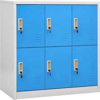 Generic Schlie&szlig;fachschrank, Umkleideschrank, Stahlschrank, Metallschrank, Lagerschrank, F&auml;cherschrank, B&uuml;roschrank, Schrank - 90x45x92,5 cm, Stahl (Hellgrau u