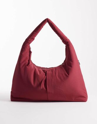 &Ouml;lend &Ouml;LEND - Nico - Grand sac port&eacute; &eacute;paule en nylon - Rouge cerise
