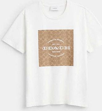 Coach Quadratisches Signature-T-Shirt