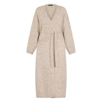 Fabiana Filippi Femme, Pulls, Beige, Taille: 38 FR Long Cardigan with Belt