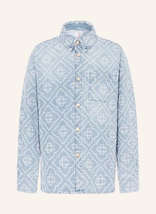 Casablanca Jeanshemd Comfort Fit Mit Schmuckperlen blau