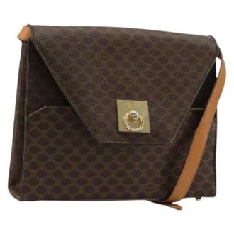 Celine Pre-owned Vintage Canvas Shoulder Bag - Femme - Pre-owned - Brun - Taille: ONE Size