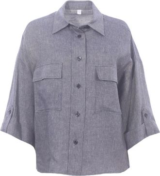 Eleventy Femme, Blouses et Chemises, Bleu, Taille: 36 FR Shirt