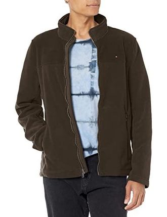 Tommy Hilfiger Lightweight Polar Fleece Jacket Veste Polaire, Vert Olive, M Homme