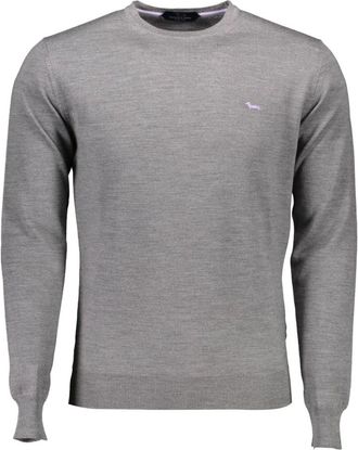 Harmont & Blaine Homme, Pulls, Gris, Taille: XL Pull en Laine Gris avec Logo