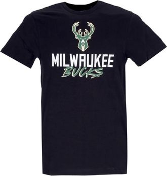 New Era Milwaukee Bucks Script Tee Schwarz/Wei&szlig; - - Tops - Herren - Schwarzk - XL