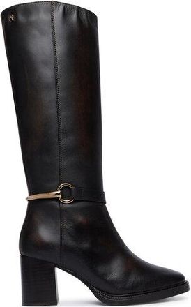 Tommy Hilfiger Stiefel Th Stud Heel Riding Knee Boot FW0FW09551 Dunkelbraun
