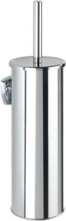WENKO WC-Garnitur Mod. Basic, geschlossener WC-B&uuml;rstenhalter zur Wandmontage, inklusive Toilettenb&uuml;rste, mit Wandhalter zum Schrauben, aus rostfreiem Edelst