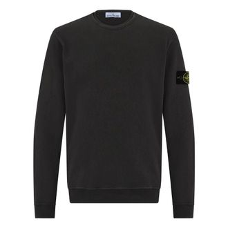 Stone Island Homme, Sweatshirts et sweats &agrave; capuche, Noir, Taille: L Cotton Crew Neck SweaT-shirt