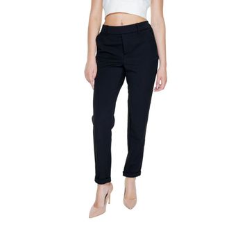 Vero Moda Schwarze Polyester Jeans & Hose - - Trousers - Damen - Schwarzk - XL L32