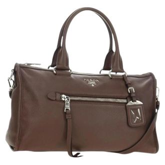 Prada Sac &agrave; main vintage doccasion - Femme - Pre-owned - Brun - Taille: ONE Size