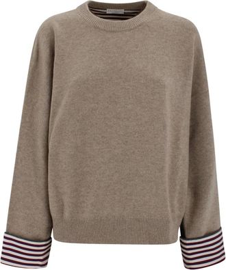 Brunello Cucinelli Damen, Strickwaren, Braun, SGr&ouml;&szlig;e