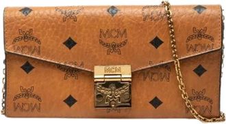MCM Portefeuille &agrave; cha&icirc;ne Pre-owned - Femme - Pre-owned - Brun - Taille: ONE Size