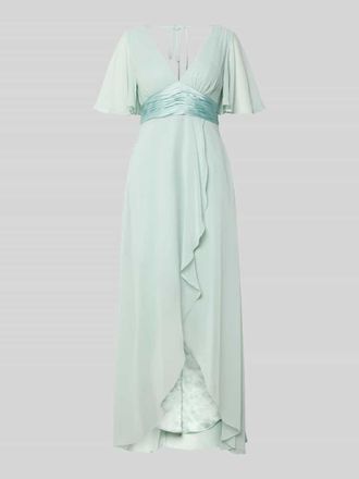 Jake*s Midikleid aus Chiffon mit tiefem V-Ausschnitt