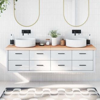 vidaXL Maison Exclusive Waschtischplatte 180x60x(2-6) cm Massivholz