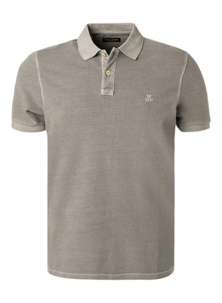 Marc O'Polo Herren Polo-Shirt grau Baumwoll-Piqu&eacute;