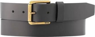 HUGO BOSS Herren G&uuml;rtel schwarz Glattleder
