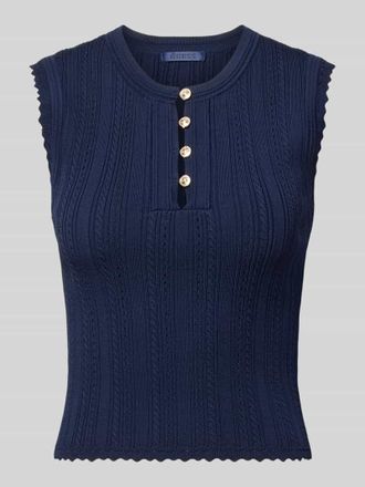 Guess Stricktop in Pointelle-Strick mit kurzer Knopfleiste