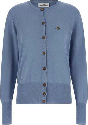Vivienne Westwood Femme, Pulls, Bleu, Taille: 40 FR Bea Cotton Cardigan