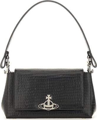 Vivienne Westwood Womens Handbag Hazel Medium Black Calf Leather Handbags Hand Bags