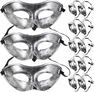 Healifty 15 St&uuml;ck venezianische Halbgesichtsmasken: Maskerade, Cosplay, Kost&uuml;mball, Augenmasken f&uuml;r Erwachsene - Halloween, Karneval, Abschlussball, Party, M&auml;n