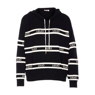 Liu Jo Femme, Sweatshirts et sweats &agrave; capuche, Noir, Taille: 36 FR Pull Chic Nero E Bianco