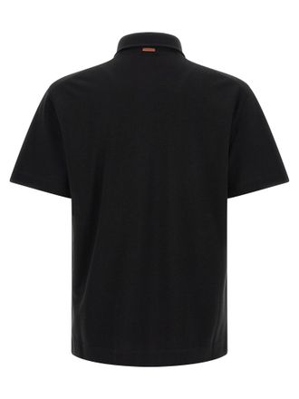 Ermenegildo Zegna Cotton Polo Shirt - Black