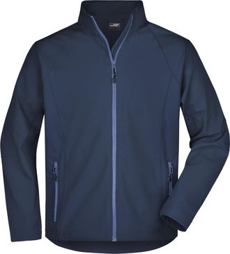 James & Nicholson Herren Softshell Jacke - Trendige Jacke aus elastischem Softshell | Farbe: navy | Gr&ouml;sse: 3XL