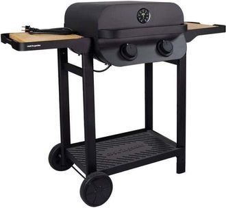 COOK IN GARDEN CookIn Garden - Barbecue &eacute;lectrique 2500W sur chariot - Surface de cuisson 1920 cm&sup2; - Modes grill et four - Assemblage rapide en moins de 15 min